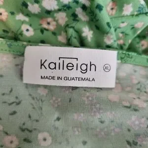 Kaileigh | Dresses | Stitch Fix Kaileigh Green Floral Faux Wrap ...